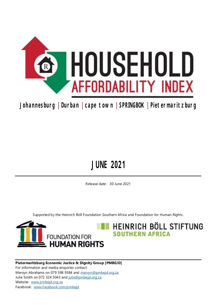 June 2021 Household Affordability Index and Media Statement | Heinrich ... June 2021 Household Affordability Index and Media Statement | Heinrich ...